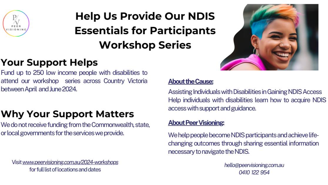 Support 250 Victorians to attend our NDIS workshop series | Chuffed | Non-profit charity and ...