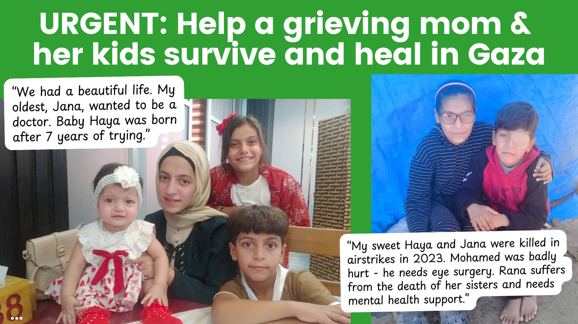 Urgent: help a grieving mom & her kids survive and heal in Gaza ...