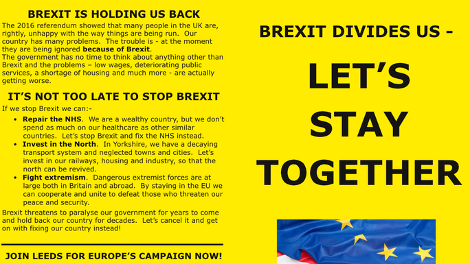 Brexit Divides Us - Let's Stay Together | Chuffed | Non-profit charity ...