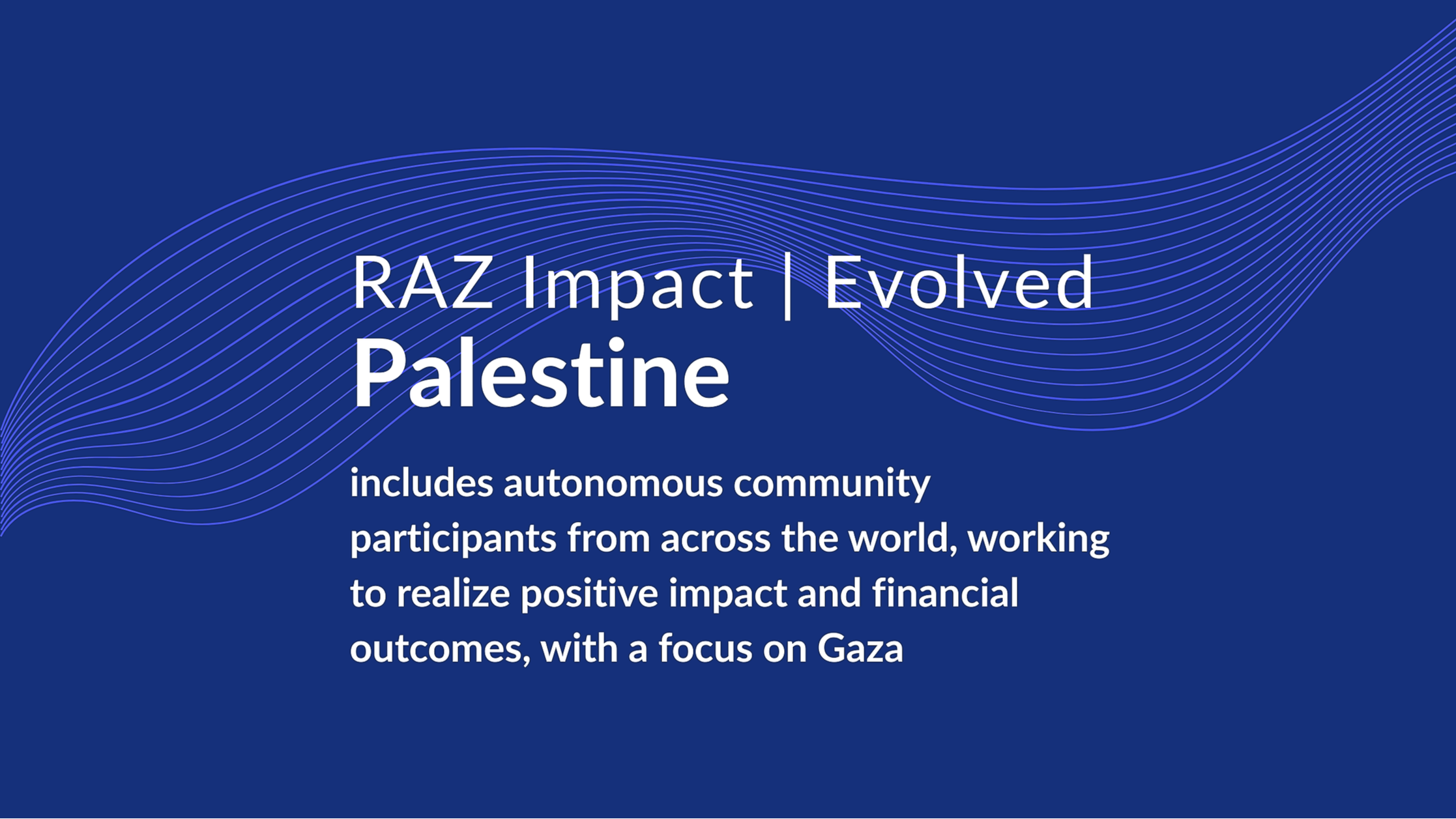 RAZ Palestine: Impact Evolved | Chuffed | Non-profit charity and social ...